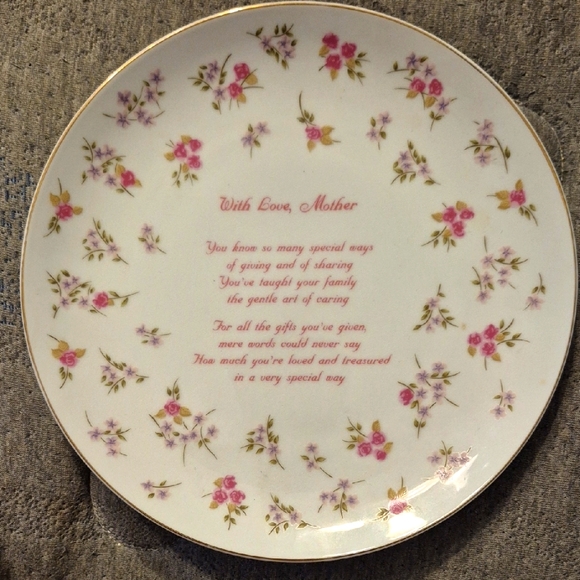 Russ | Dining | Russ Pink And Purple Collectors Plate With Floral ...
